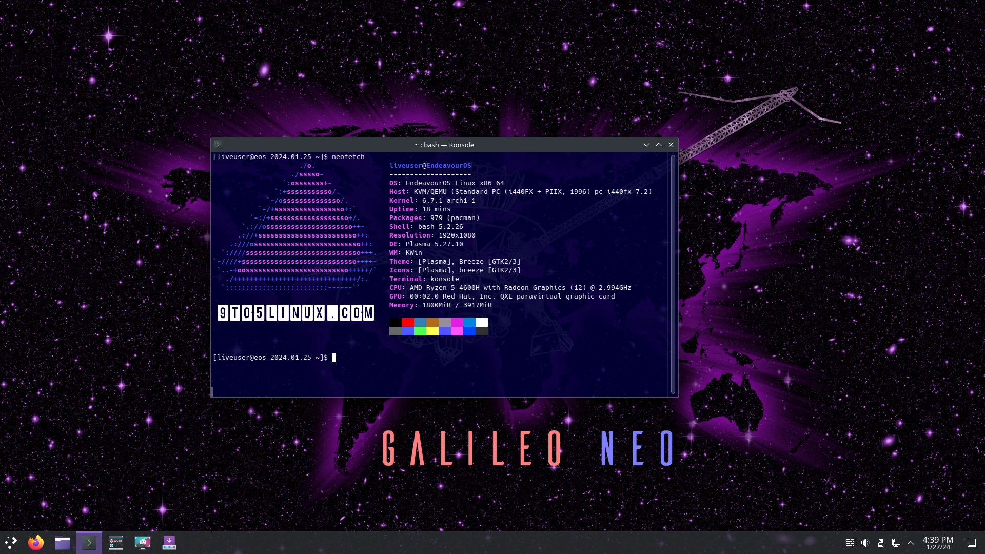 EndeavourOS Galileo Neo Released with Linux Kernel 6.7 and Improved ...