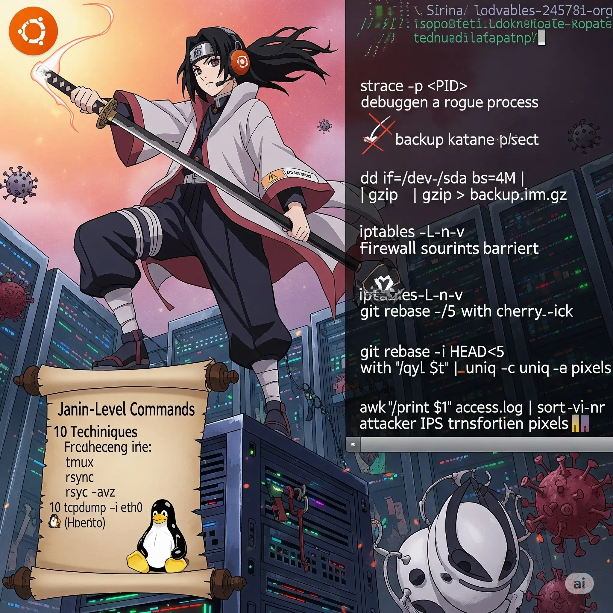 Top 15 Advanced Linux Commands with examples + Cheat Sheet - Ubuntu Free